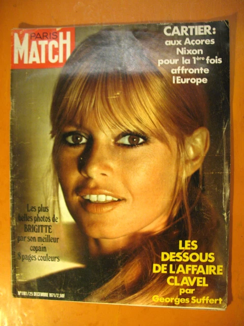 PARIS MATCH N° 1181 du 25/12/1971- Les plus belles photos de Brigitte ...