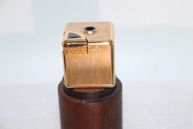 VINTAGE COLIBRI SQUARE Cubed Lighter Gold Tone Gas Made in Japan MCM ...