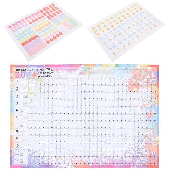 CALENDRIER DE BUREAU calendrier suspendu anglais Note calendrier mural ...