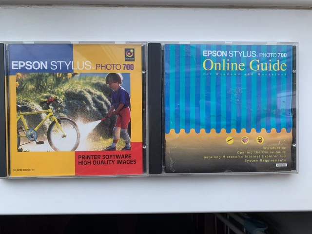 EPSON STYLUS PHOTO 700 Printer Software & Online Guide CD-ROMs £4.99 ...