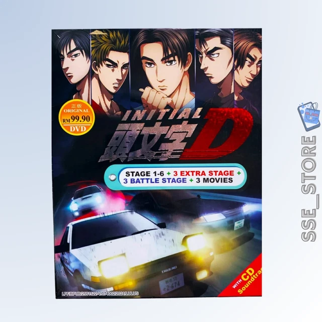 INITIAL D ANIME Dvd COMPLETE Stage 1-6 +3 Film +3 Extra Stage + 3 ...