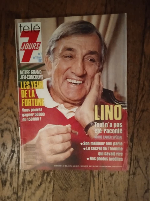 MAGAZINE TÉLÉ 7 jours de 1987 - Lino Ventura EUR 5,00 - PicClick FR