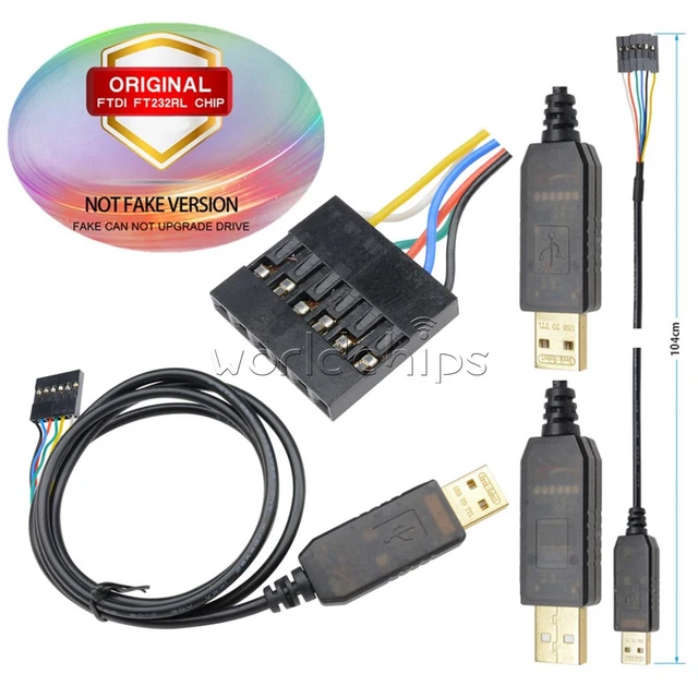 ORIGINAL FTDI FT232RL USB to TTL RS232 6PIN Serial Adapter Cable for ...