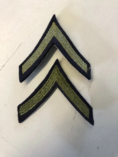 WW2 US ARMY Private First Class PFC rang uniforme bandes 1 paire NOS ...