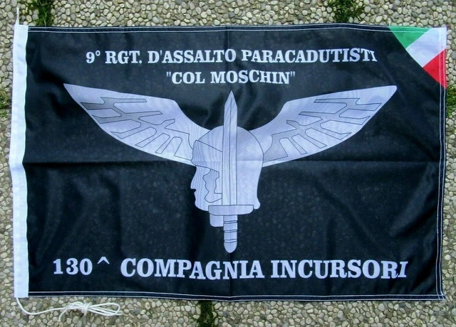 BANDIERA &130° COMPAGNIA INCURSORI - 9° REGGIMENTO COL MOSCHIN ...