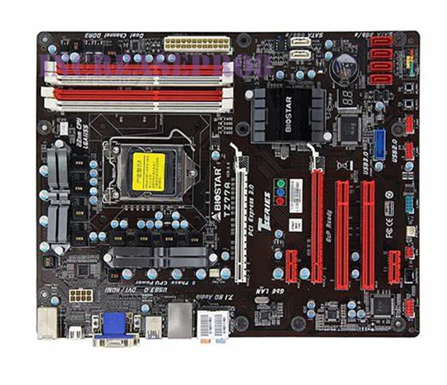 BIOSTAR TZ77A MOTHERBOARD Socket LGA 1155 Intel Z77 DDR3 DIMM USB3.0 ATX £76.78 - PicClick UK