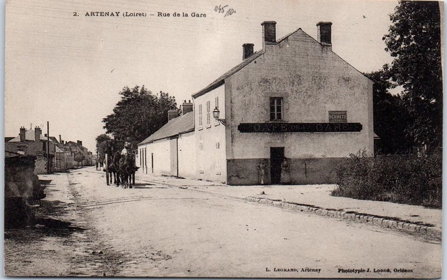 45 ARTENAY - un coin de la rue de la gare EUR 10,00 - PicClick FR