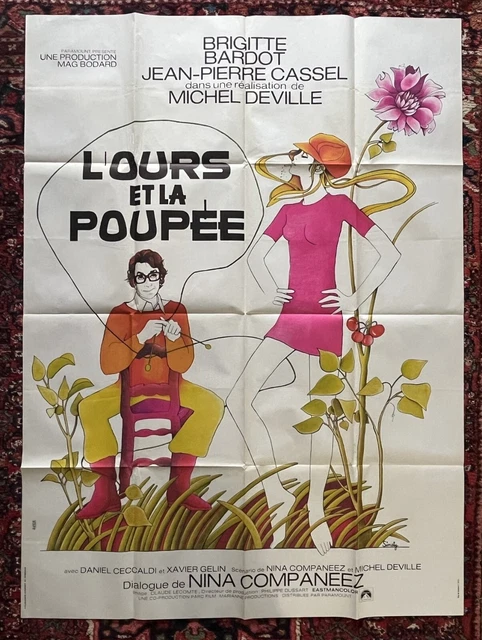 AFFICHE ORIGINALE CINÉMA L'Ours et la Poupée - Brigitte Bardot - 120x160 - 1970 EUR 100,00 ...