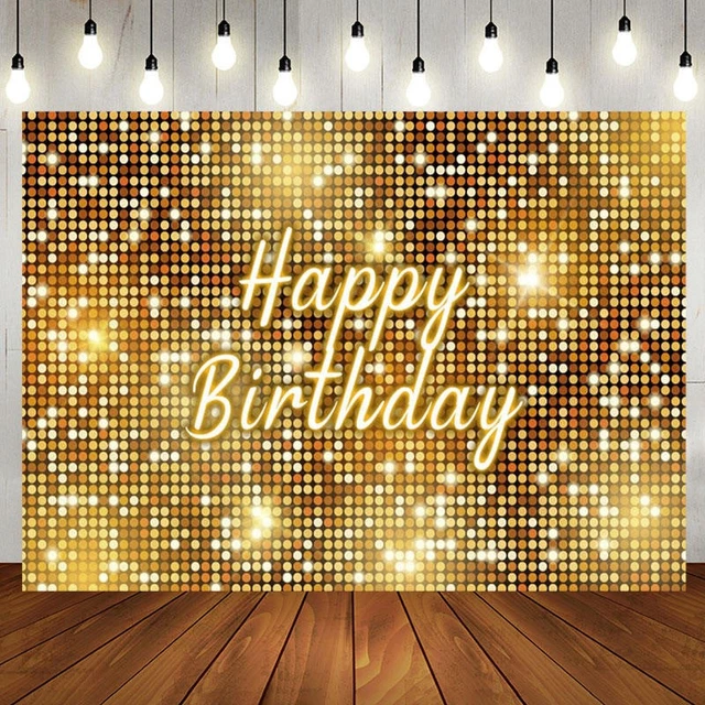 GOLD SEQUINS SPARKLE Happy Birthday Party Backdrop $35.97 - PicClick AU