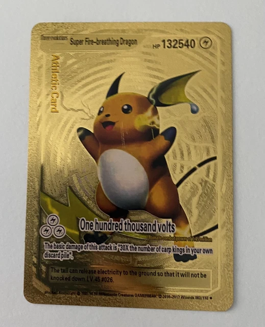 POKEMON KARTE SUPER Fire-breathing Dragon Flexibel Gold Metall EUR 1,52 ...