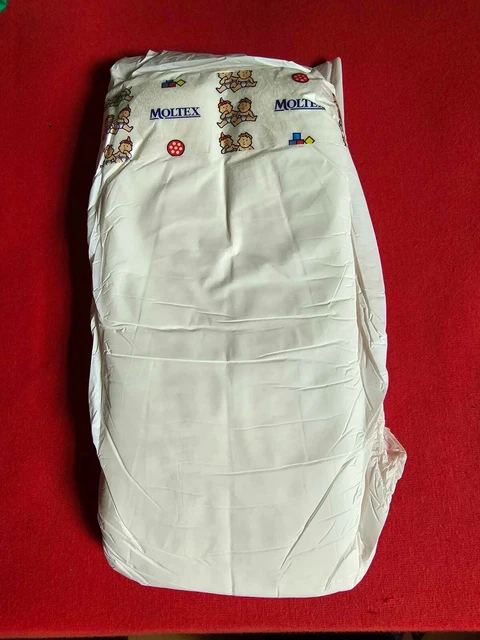 1 VINTAGE MOLTEX 5 Junior Windel Alte Windeln Folien Plastik Pampers ...