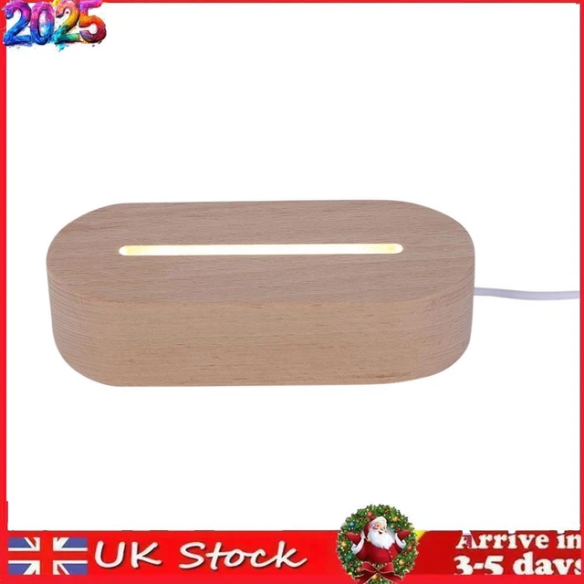 OVAL DISPLAY PEDESTAL - LED Lights Display Base, Crystal Wooden Lighted ...