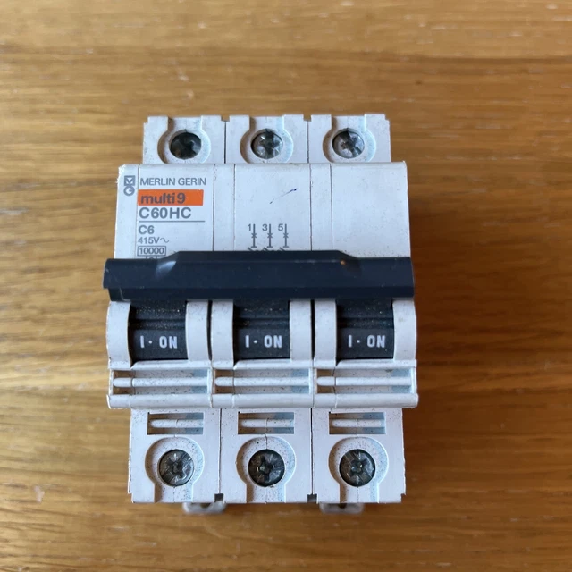 MERLIN GERIN MULTI 9 C60hc C6 MCB 3 Phase £20.00 - PicClick UK