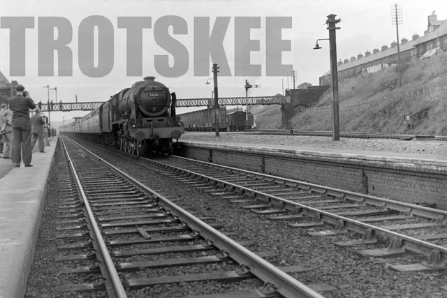LARGER NEGATIVE BR British Railways Steam Loco 46126 Royal Scot Tebay ...