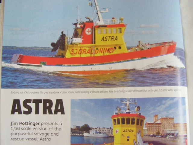 ORIGINAL MODEL BOAT Plans 2018 Astra Salvage And Rescue Vessel Scale 1: ...