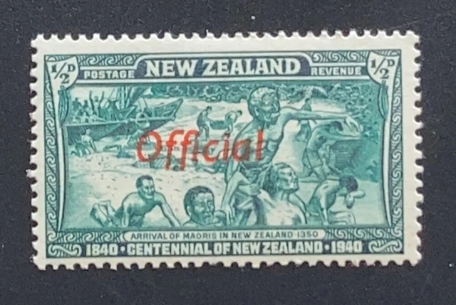 NEW ZEALAND STAMPS 1940 Centennial 1/2d Landing Official - UHM $2.45 ...