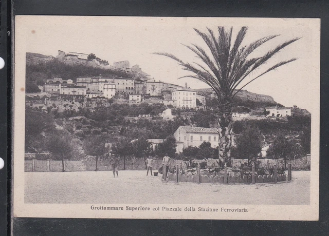 CARTOLINA GROTTAMMARE SUPERIORE Piazzale Stazione Ferroviaria ANIMATA MC284 EUR 15,90 - PicClick IT