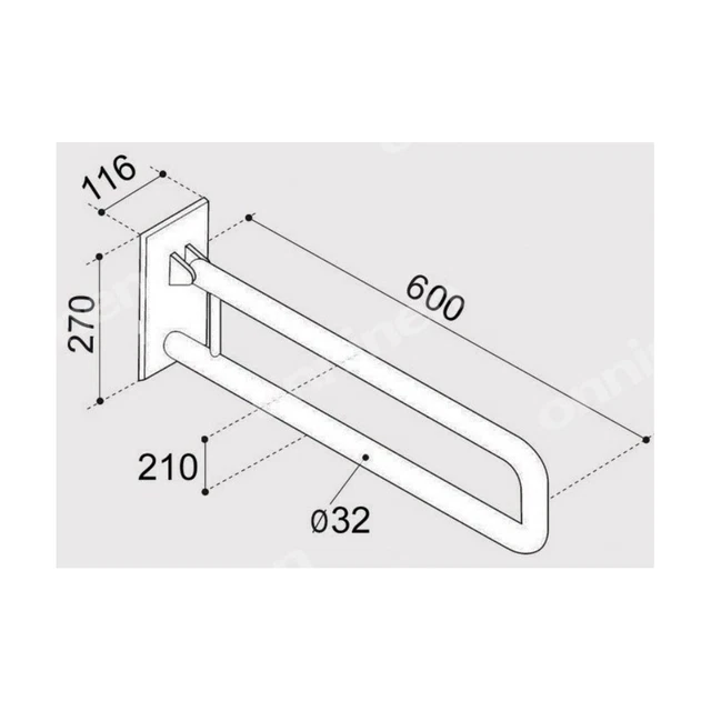 BARRE D'APPUI FIXE WC/évier blanche 60 cm EUR 201,00 - PicClick FR