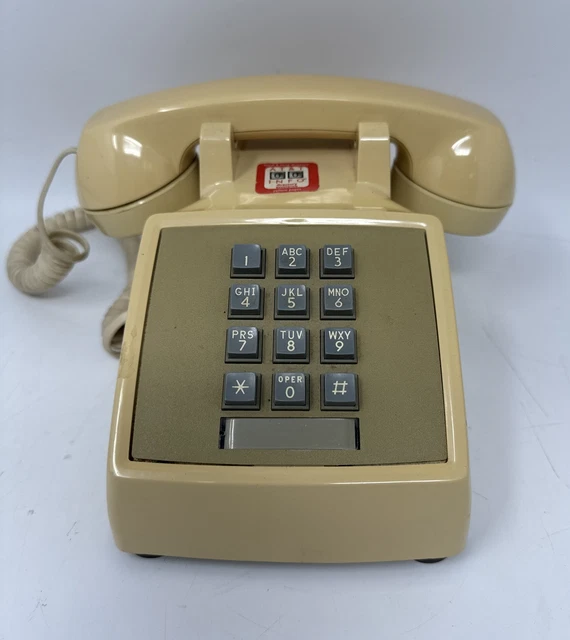 VINTAGE AT&T WESTERN Electric CS2500DMG Almond/Beige Push Button ...