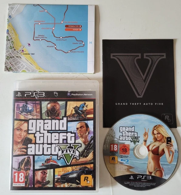 GRAND THEFT AUTO V GTA 5 - PlayStation 3 PS3 - PAL - Complet + Carte - CD TBE EUR 5,90 - PicClick FR