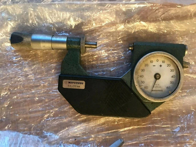 MITUTOYO QUADRANTE INDICATORE micrometro 25-50 mm con risoluzione 0,001 ...