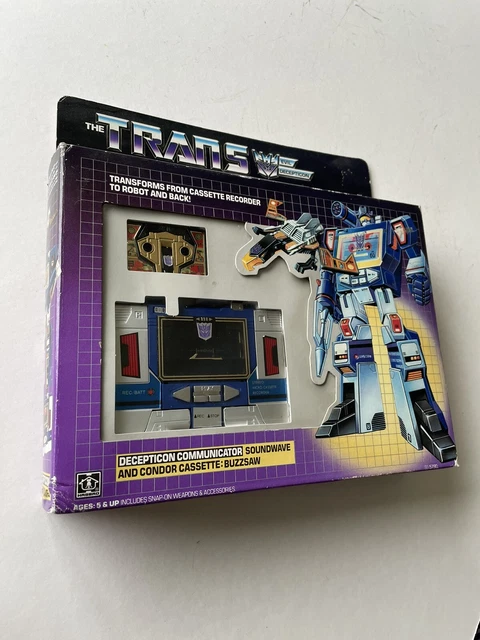 CASSETTA VINTAGE G1 Transformers Decepticon Soundwave & Condor in ...