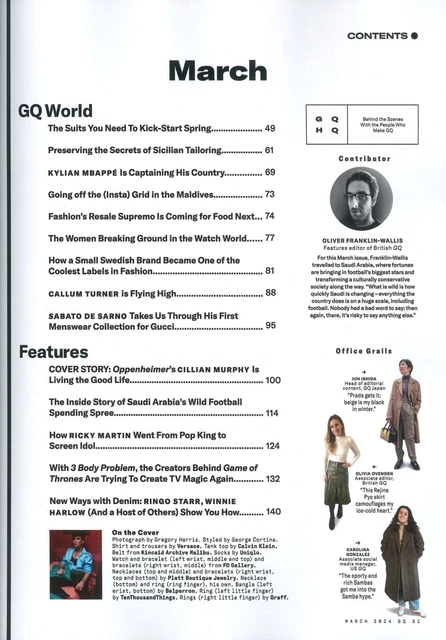 GQ REVUE OPPENHEIMER'S Cillian Murphy, Ricky Martin, Kylian Mbappé ...