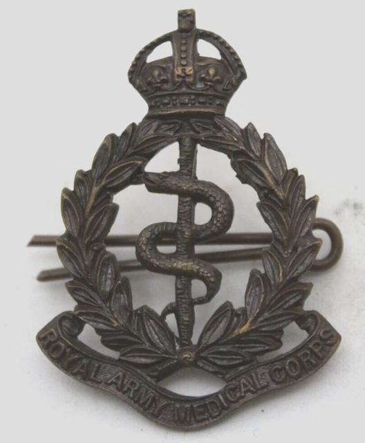 WW2 BRITISH ARMY Royal Army Medical Corps RAMC Officers Cap Badge £11. ...