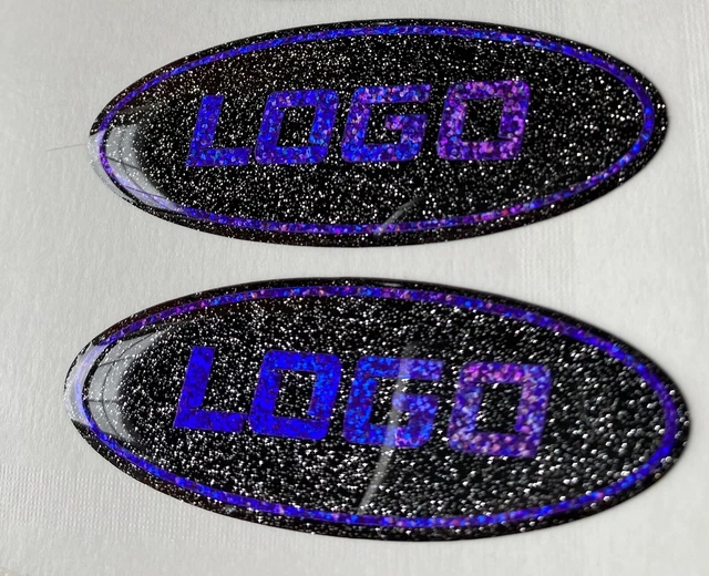 FORD FOCUS RS ST MK2 Gel Badge Overlay Black Glitter/ Purple Glitter £ ...