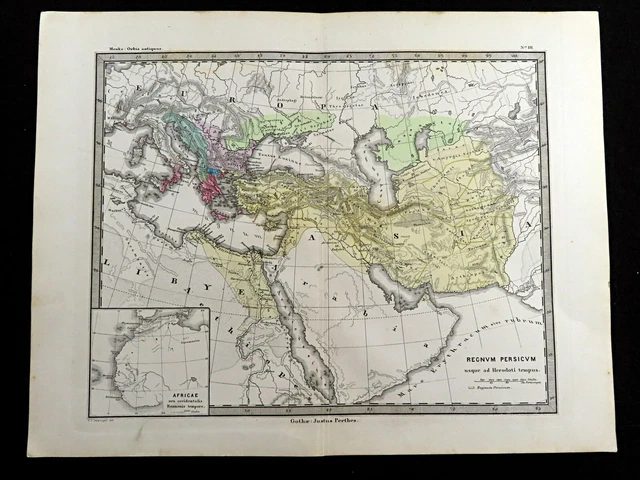 PERSIANO EMPIRE MAPPA Persia Arabia Antico Classica Latino Antico ...