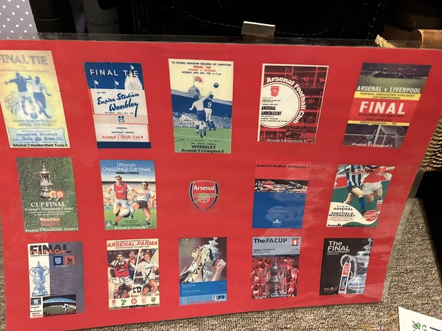 ARSENAL, CUP FINAL Winning Programmes, Poster, Laminated A3 Print £11. ...