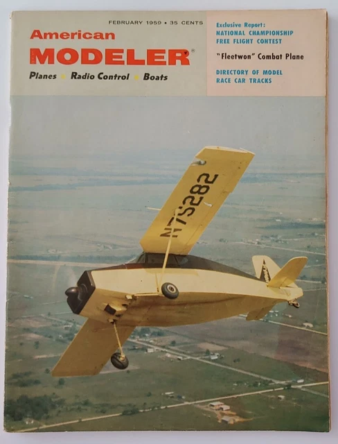 VINTAGE AMERICAN MODELER Magazine February 1959 Airplane Models £10.98 ...