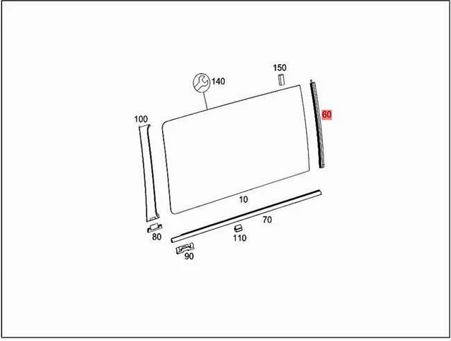 GENUINE MERCEDES W447 V-Class Sealing Rail 50 cm Sealing Rail ...