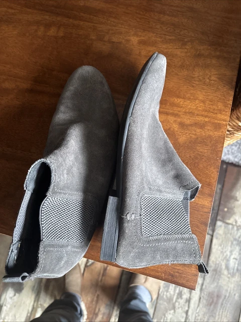 RIVER ISLAND MEN'S Suede Chelsea Boots Size 9 - Grey £10.79 - PicClick UK