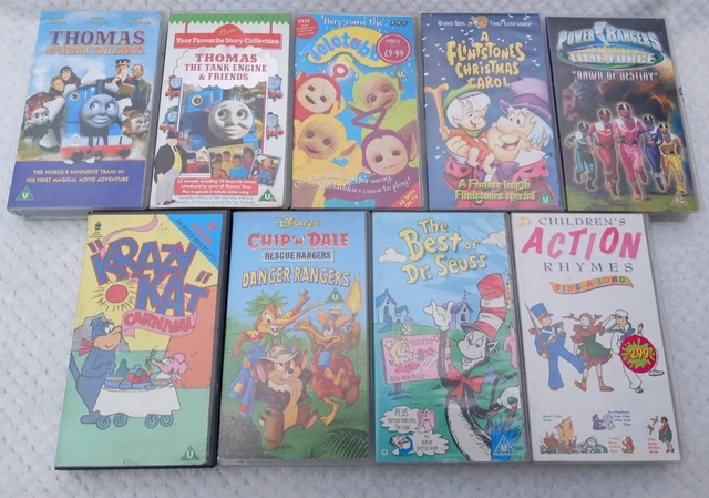 VARIOUS VHS BUNDLE X9 VHS Video Cassette Tapes Thomas Tank etc ** All ...