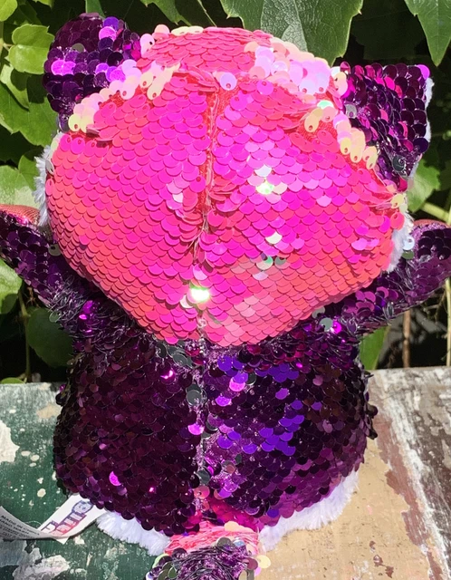 GLITTER MOTSU RACCOON Sensory Touch Change Colour 20cm T Keel Toys VGC ...