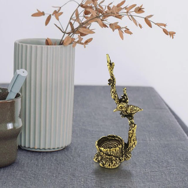 HAUTEUR DE BÂTON d'encens Copper Statue Decor Mini Ornement Ornement ...