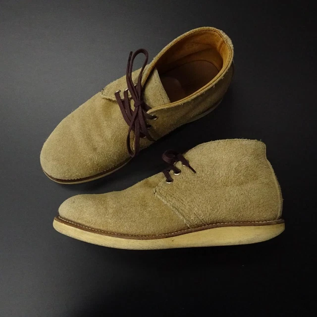 RED WING SUEDE Beige Plain Toe Chukka Boots Size EU41 US8 Authentic £ ...