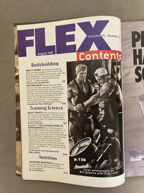 FLEX BODYBUILDING MUSCLE Magazine / Arnold Schwarzenegger / 08-97 £11. ...