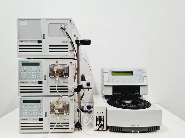 VARIAN PROSTAR HPLC System 410, PDA Detector, Solvent Delivery Module ...