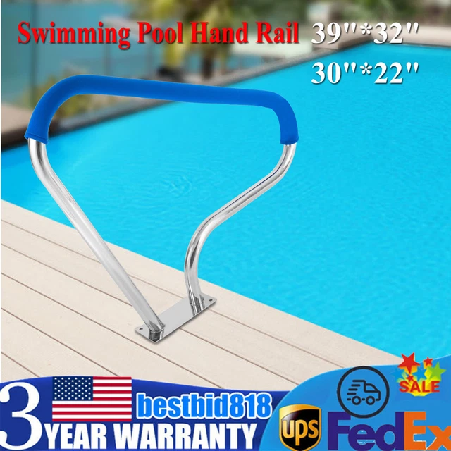 POOL RAIL 30*22& Swimming Pool Handrail 304 Stainless Steel Stair Grab ...