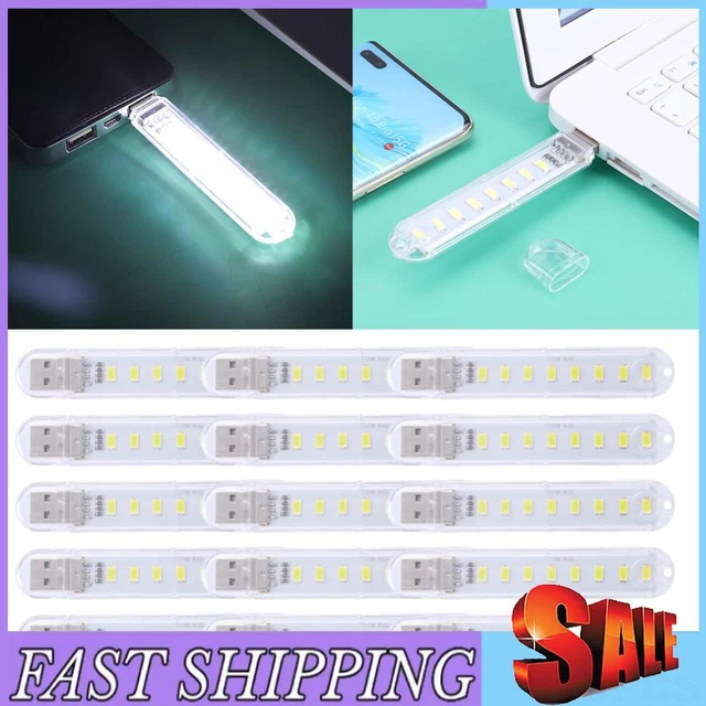 15PCS MINI PORTABLE USB Book Light Bright Reading Lamp for PC Laptop (White 8LED £8.82 - PicClick UK