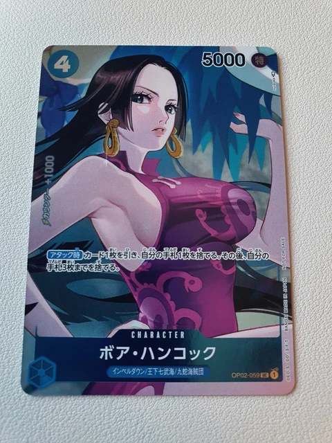 CARTE ONE PIECE Boa Hancock Parallel V2 Jap Op02-059 Ultra Rare NM EUR ...