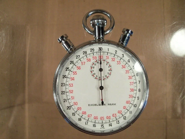 SUPERB LARGE &EXCELSIOR Park" Split Timer Stop Watch ( Rattrapante) £ ...
