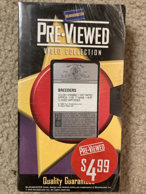 BREEDERS VHS MGM horror 1986 Tim Kincaid BLOCKBUSTER pre-viewed RARE £5 ...