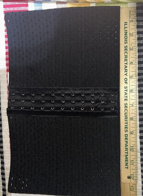 LADIES BLACK FIRM Control Waist Clincher Tummy Belly Band Hook & Loop ...