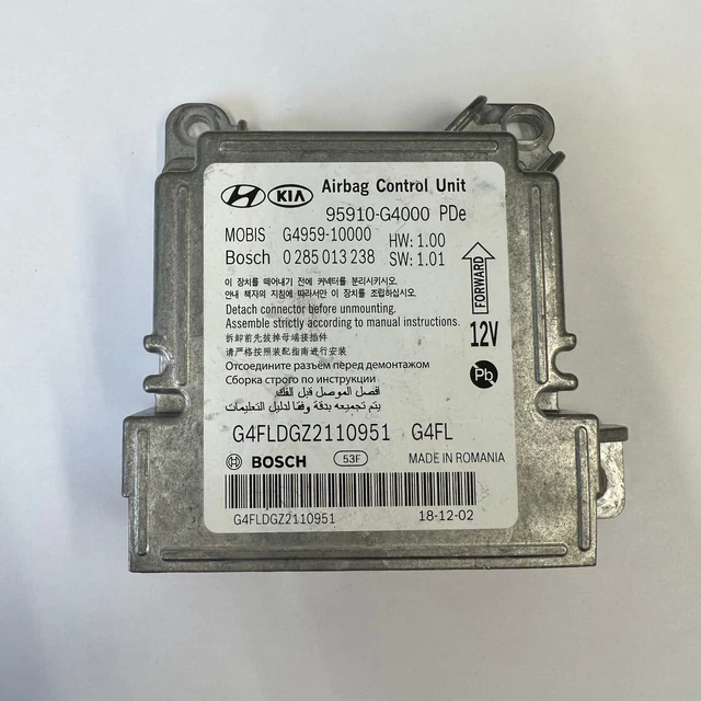 HYUNDAI I30 AIRBAG ECU Control Module Sensor 95910-G4000 No Crash Data ...
