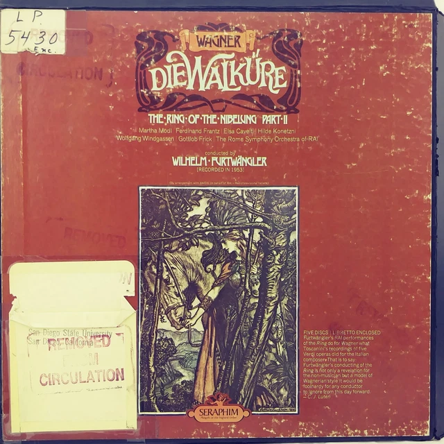 COFFRET DE 5 Lp Wilhelm Furtwangler Wagner Die Walkurie Serraphim Records EUR 28,52 - PicClick FR