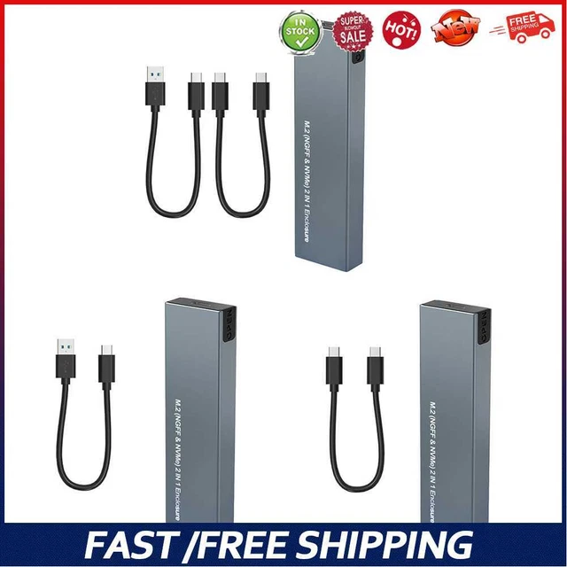 USB TYPE C M.2 SSD External Box NVME PCIE NGFF SATA M/B Key Hard Drive Enclosure EUR 16,23 ...