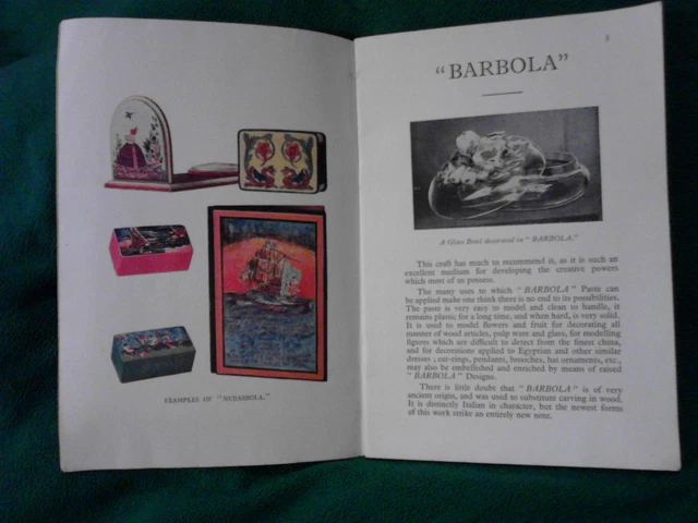 WINSOR & NEWTON Decorative Arts Booklet 3 Barbola & Nubarbola 1920s ...